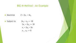 Big M method | PPTX
