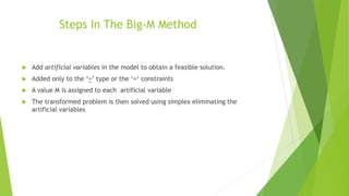 Big M method | PPTX