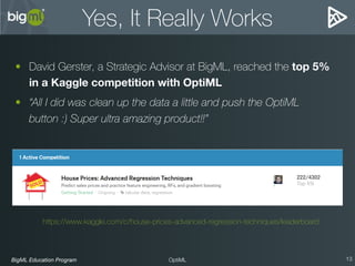 BigML Education - OptiML | PPT