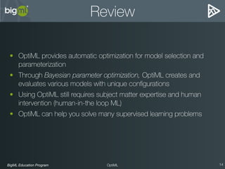 BigML Education - OptiML | PPT