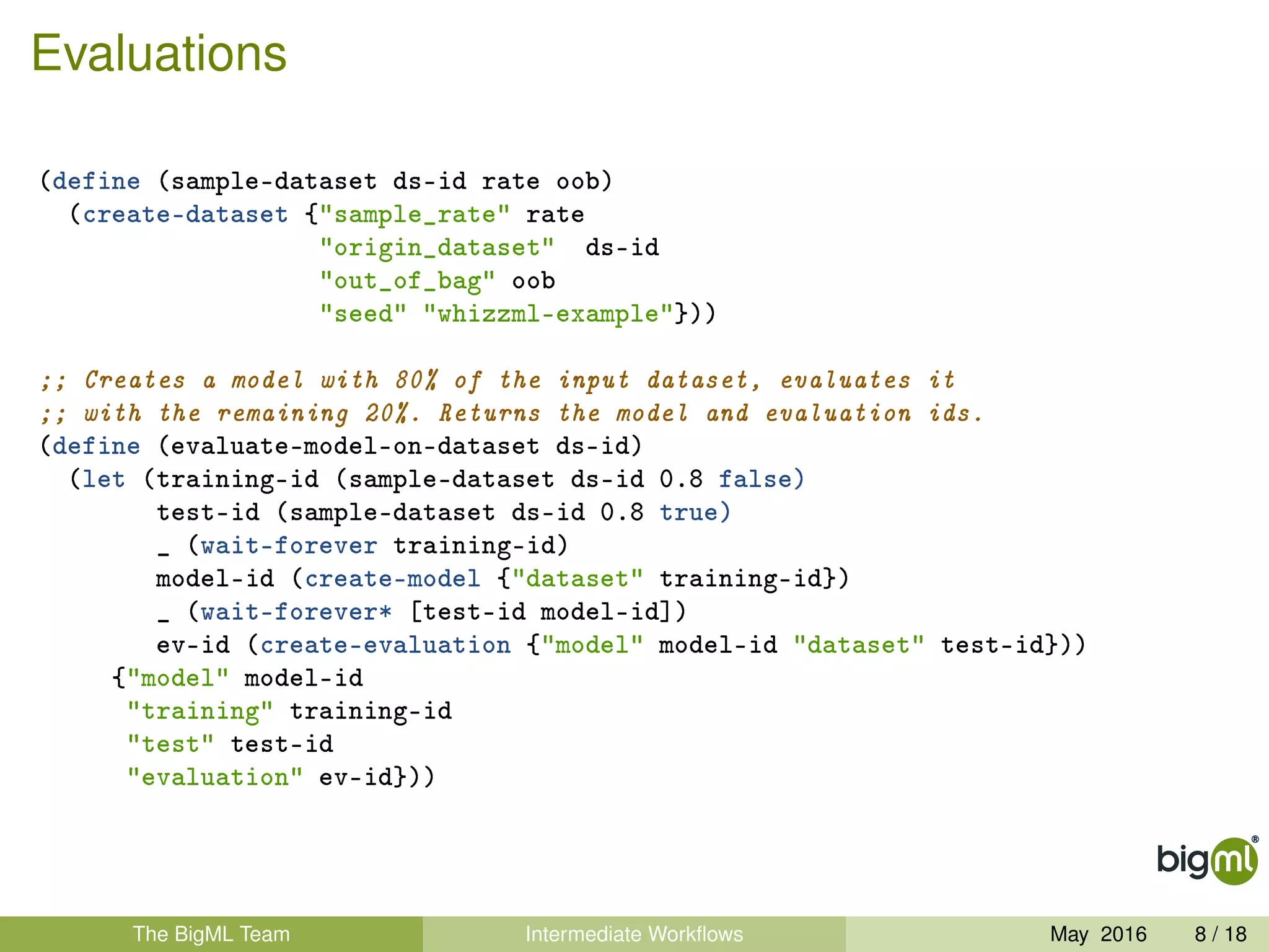 Intermediate WhizzML Workflows | PDF