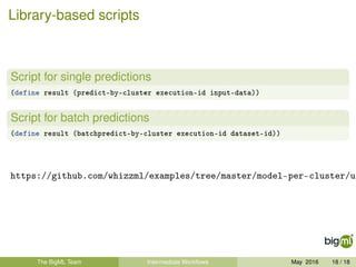 Intermediate WhizzML Workflows | PDF