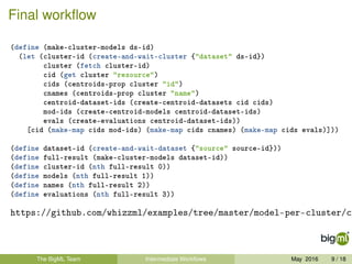 Intermediate WhizzML Workflows | PPT