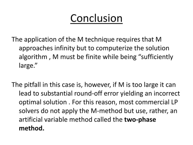 Big m method | PPTX