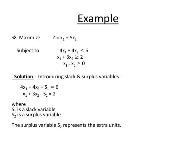 Big m method Big m method