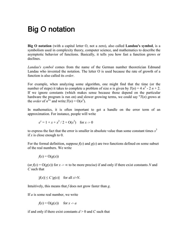 Big o | PDF