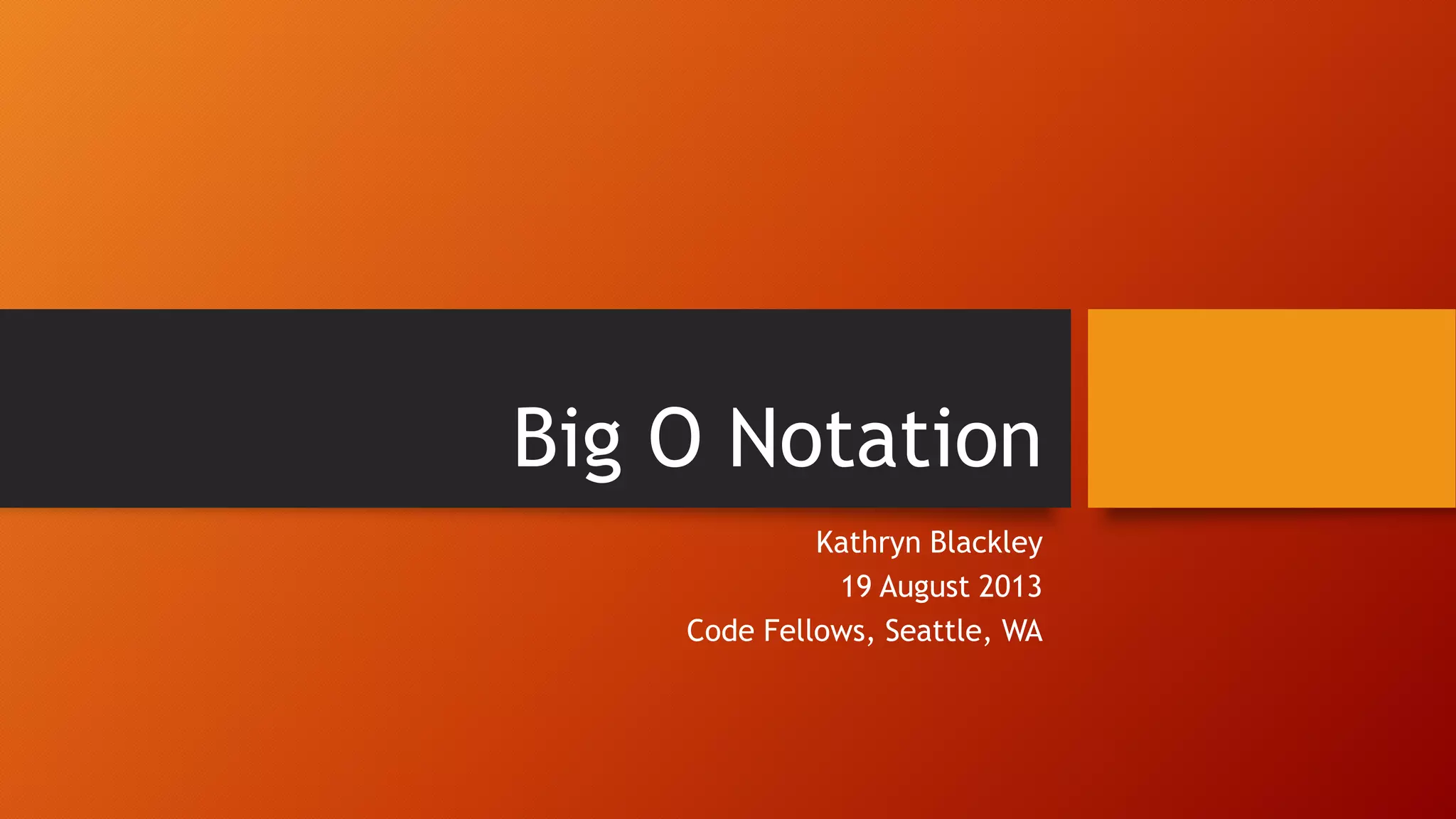 Big o notation | PPTX