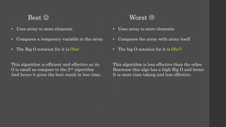 Big o notation | PPTX