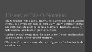 Big o notation | PPTX