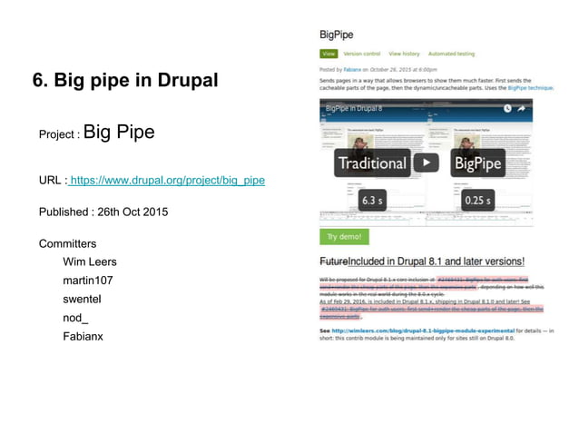 Drupal 8 : Introduction to Big Pipe | PPT