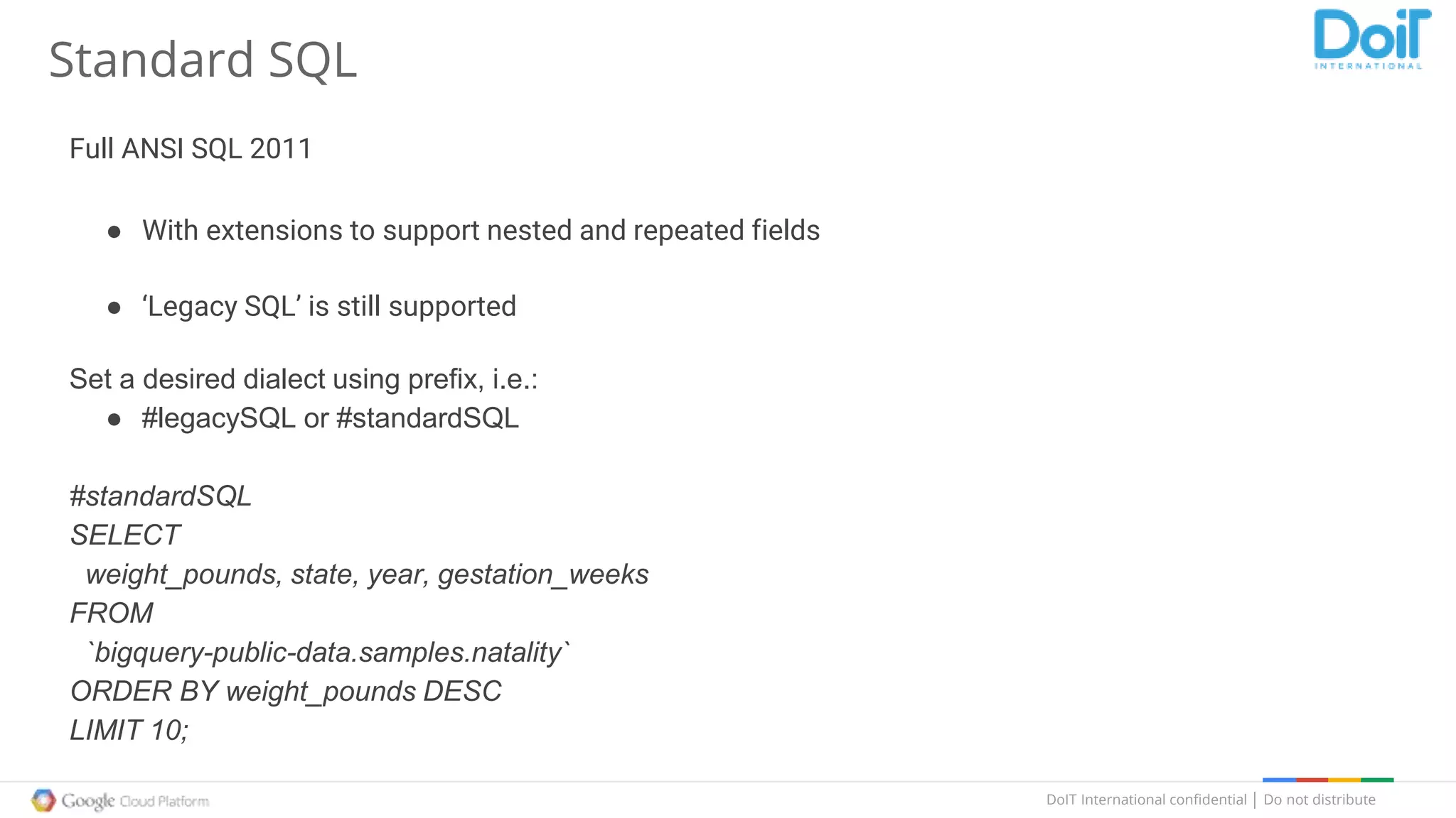 Google BigQuery 101 & What’s New | PPT