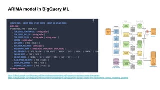 2. BigQuery ML を用いた時系列データの解析 (ARIMA model) | PPT