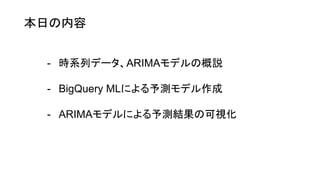 2. BigQuery ML を用いた時系列データの解析 (ARIMA model) | PPT