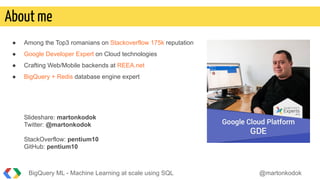 BigQuery ML - Machine learning at scale using SQL | PPT