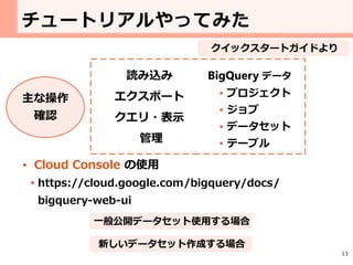 BigQuery 使ってみよう | PDF | Databases | Computer Software and Applications