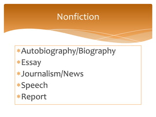 Fiction and Non-Fiction | PPTX