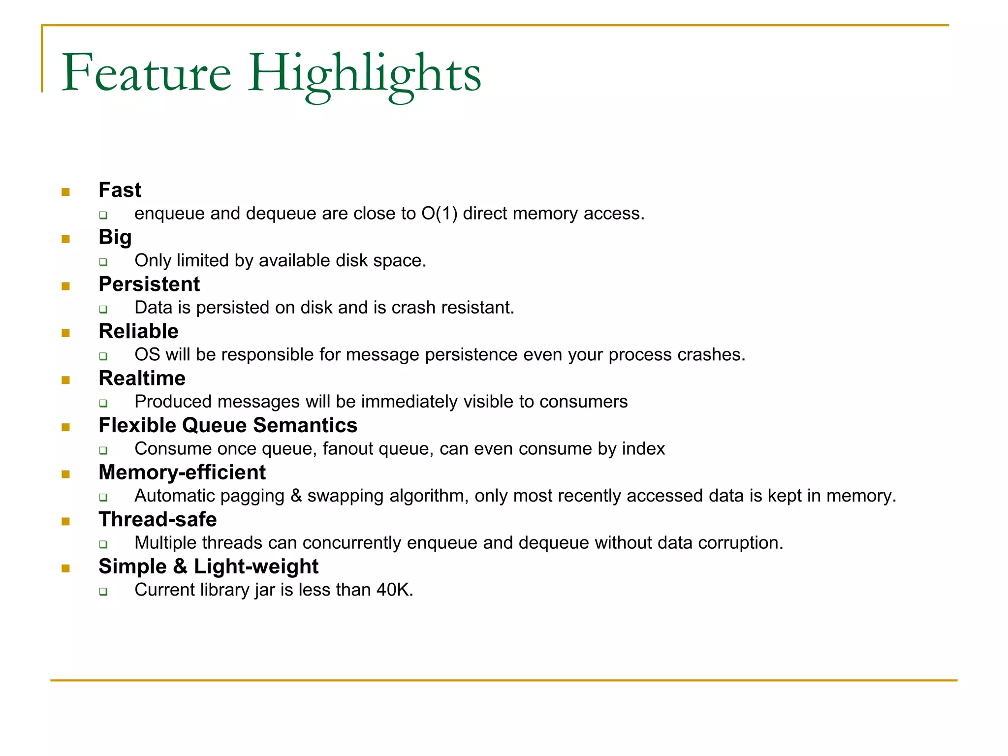 A Big, Fast and Persistent Queue | PPT