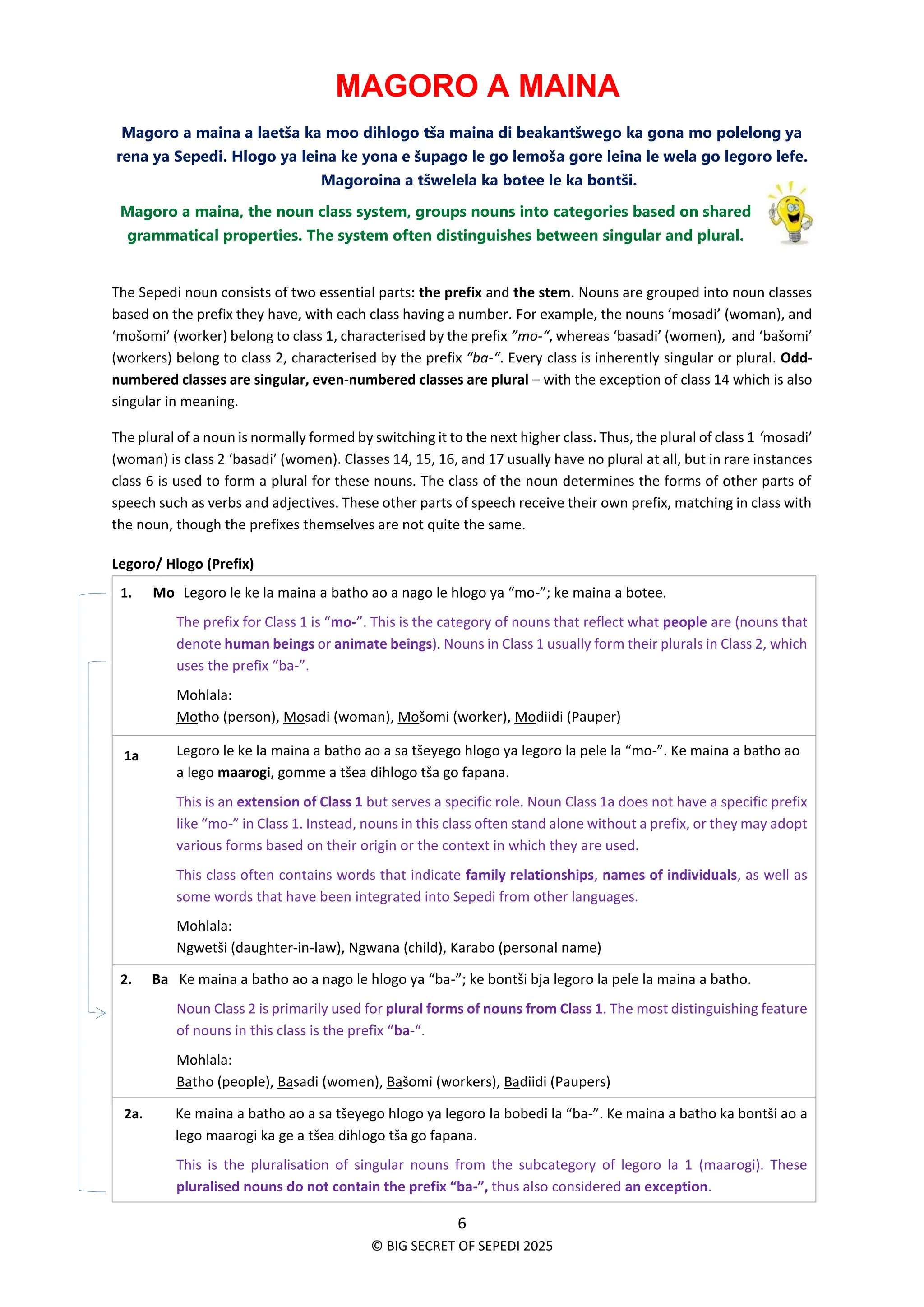 BIG SECRET OF SEPEDI - Sepedi Handbook and Study Guide | PDF