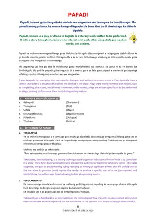 BIG SECRET OF SEPEDI - Sepedi Handbook and Study Guide | PDF