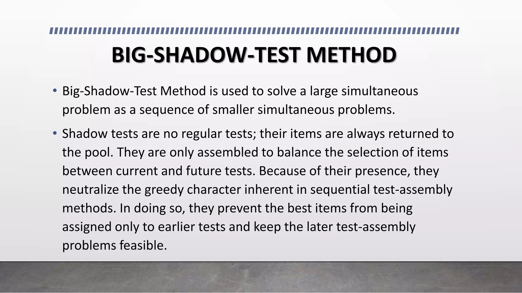 Big shadow test | PPT