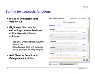 Big Data: Technical Introduction to BigSheets for InfoSphere BigInsights | PDF
