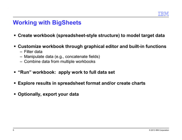 Big Data: Technical Introduction to BigSheets for InfoSphere ...