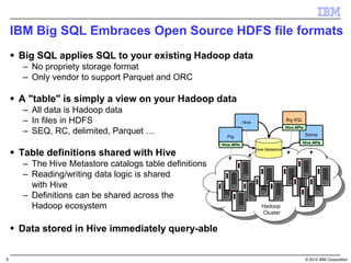 Big SQL Competitive Summary - Vendor Landscape | PPT
