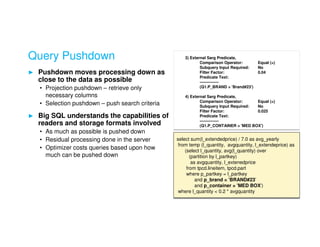 Challenges of Building a First Class SQL-on-Hadoop Engine | PDF