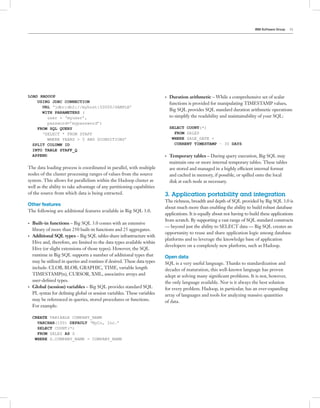 SQL-on-Hadoop without compromise: Big SQL 3.0 | PDF