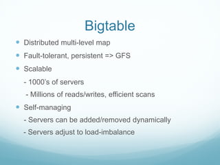 google Bigtable | PDF