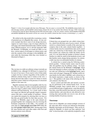 Bigtable osdi06 | PDF | Databases | Computer Software and Applications