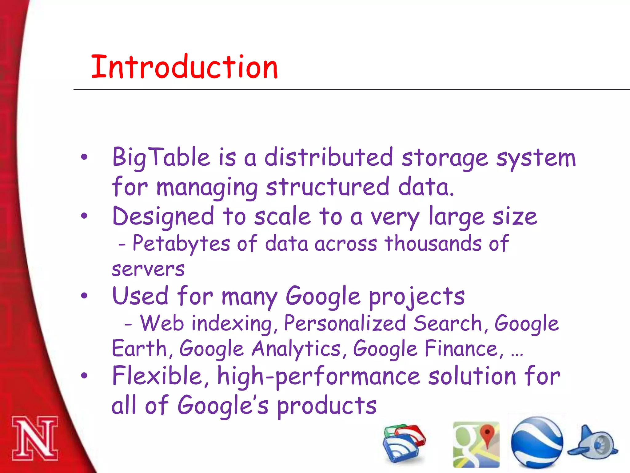 Bigtable a distributed storage system | PPTX