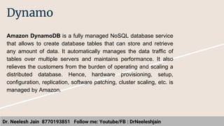 Big Table, H base, Dynamo, Dynamo DB Lecture | PPTX