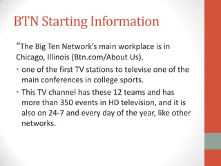 Big ten network presentation | PPT