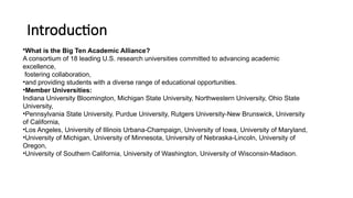 Big ten academic programs Universities | PPTX