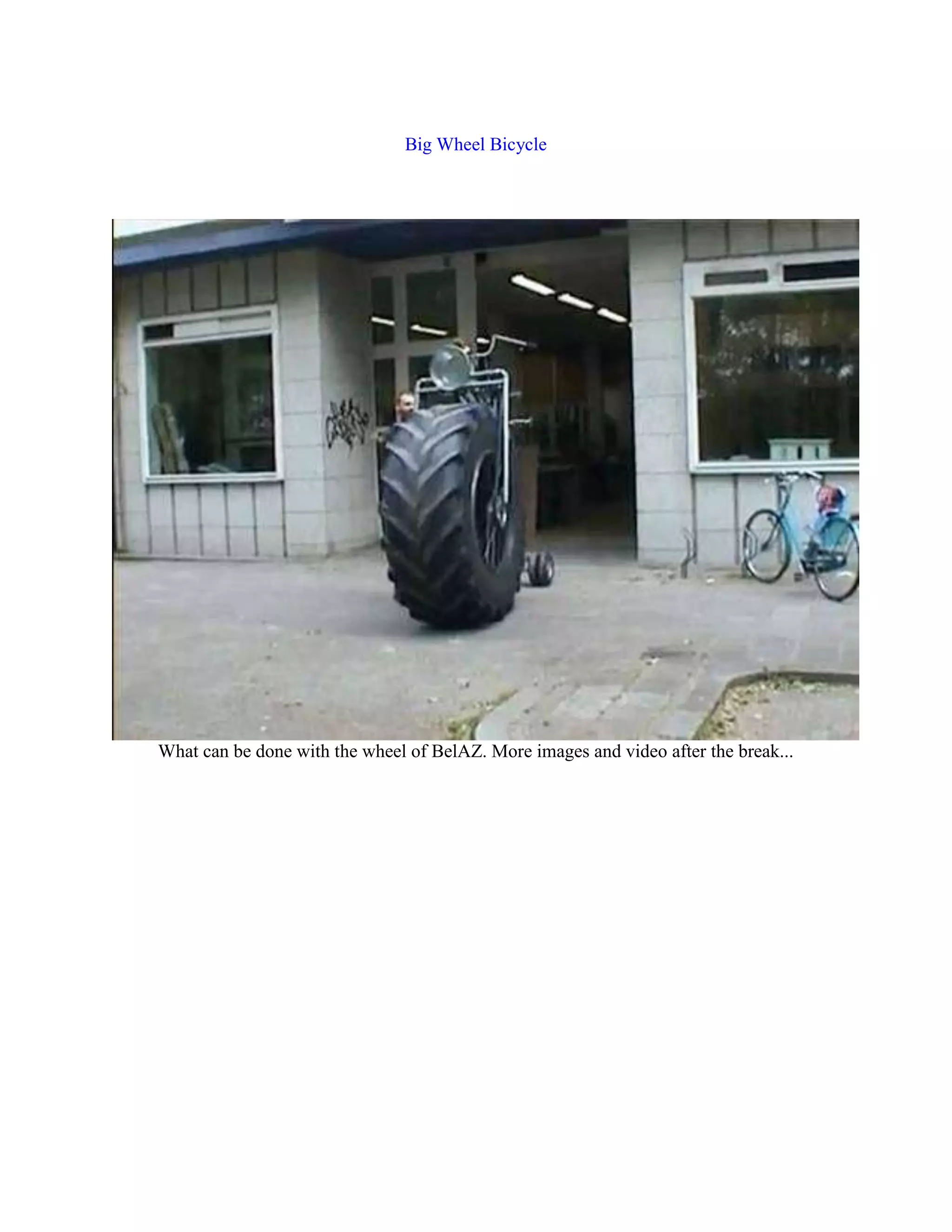 Big wheel bicycle | DOCX