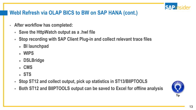 Analysing and Troubleshooting Performance Issues in SAP BusinessObjects BI Reports and ...