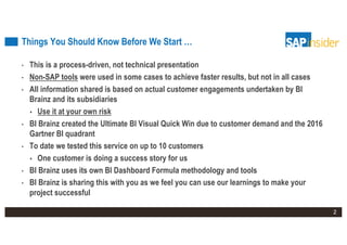 Seven Steps to Achieving the Ultimate BI Visual Quick Win | PPT