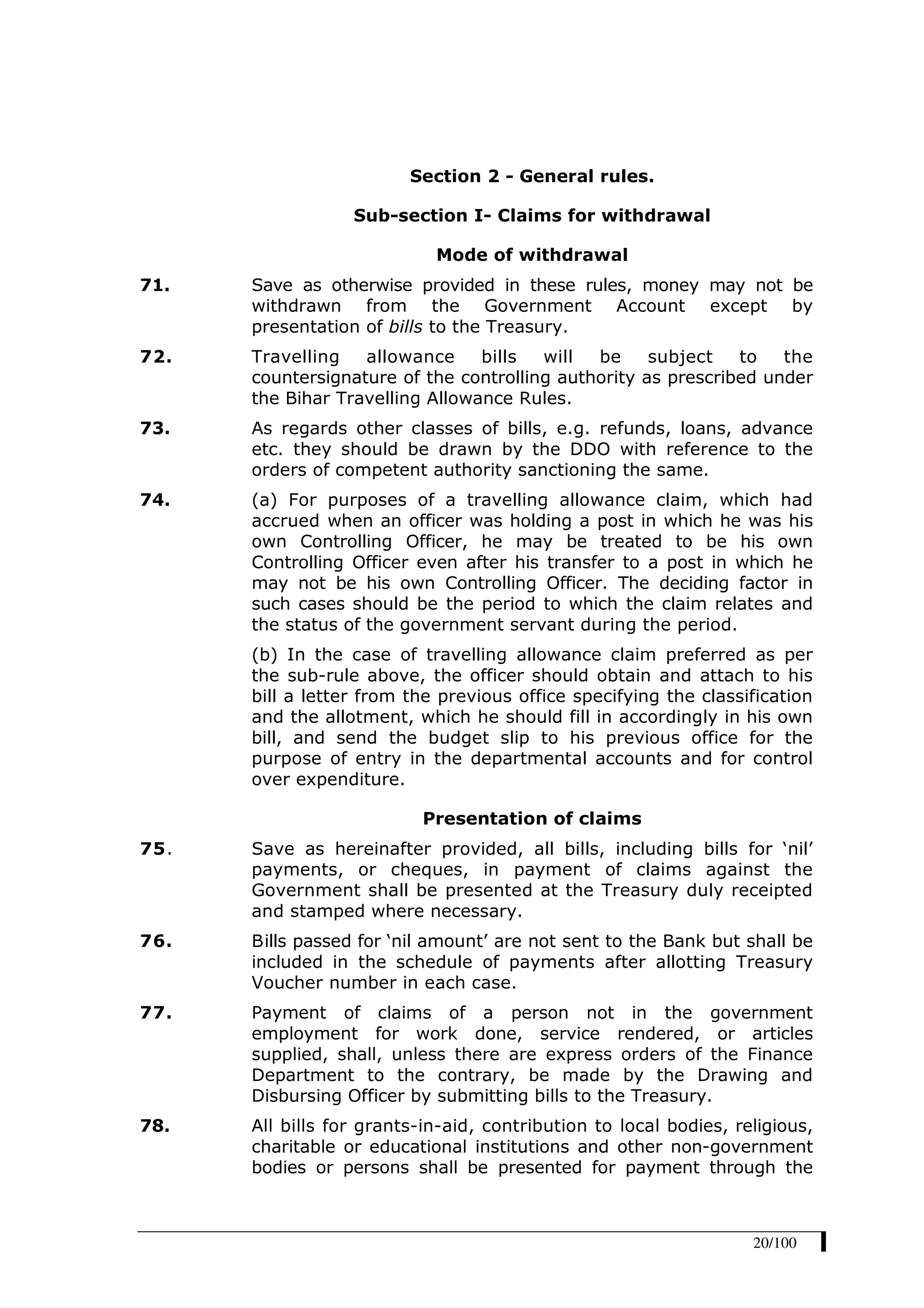 Bihar treasury-code-2011 | PDF