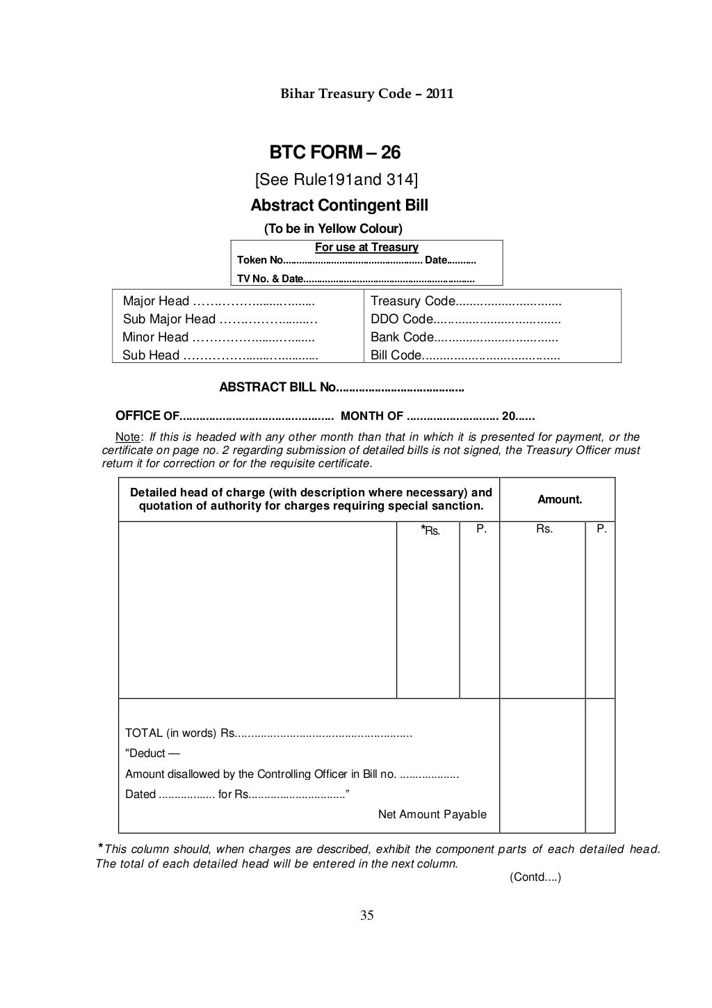 Bihar treasury-code-2011
