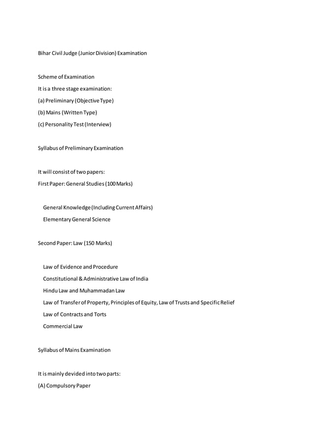 Bihar civil judge | PDF