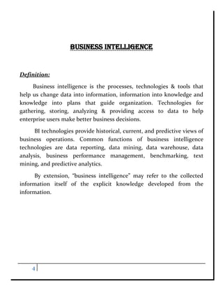 Business Intelligence | DOCX