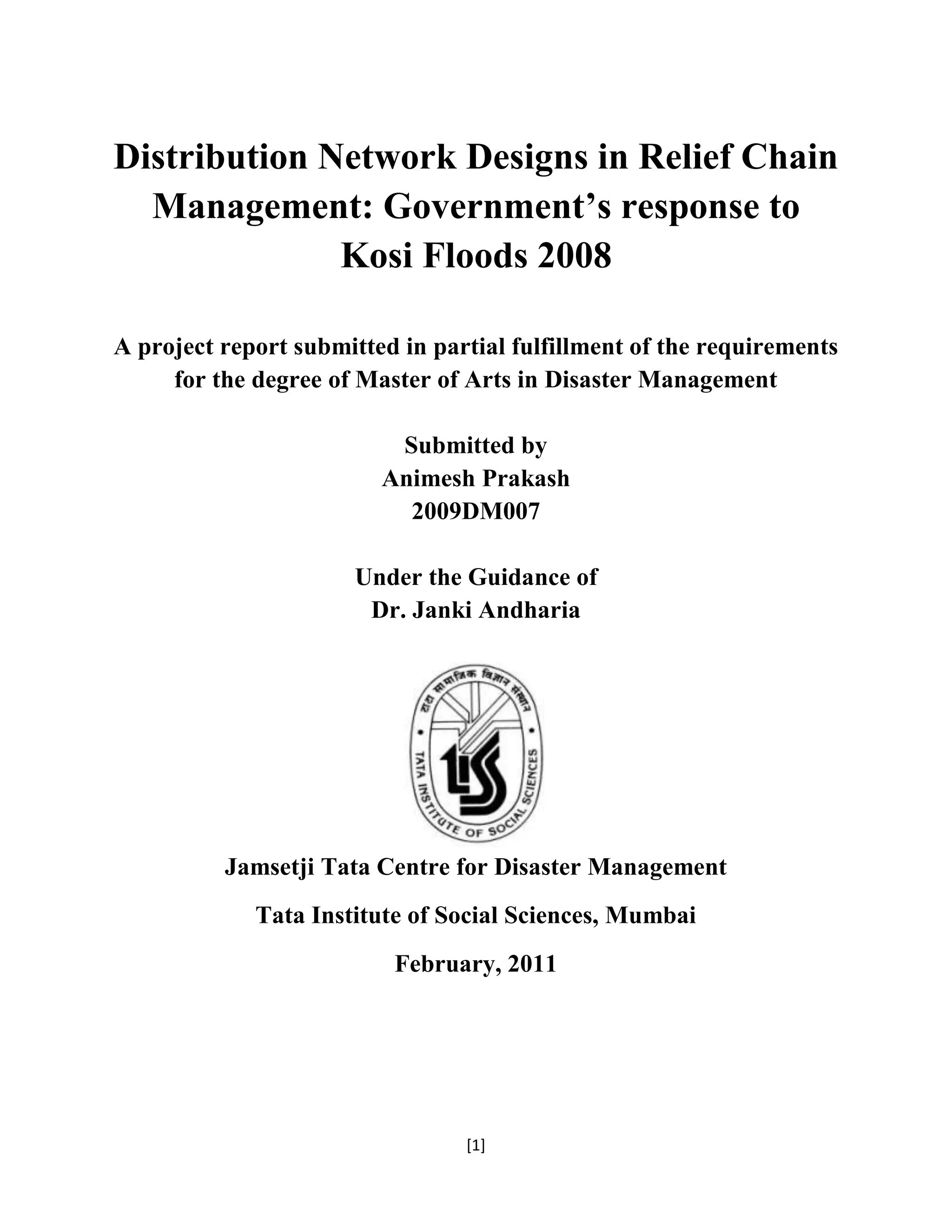 Bihar kosi flood report-Importance of Relief Chain Management in ...