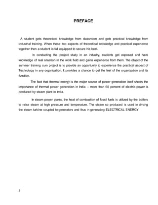 Training Report on Barauni Thermal Power Station | DOCX