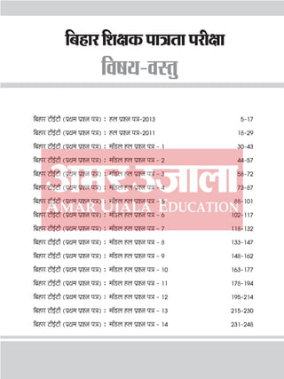 Bihar TET Solved Model Question Papers | PDF