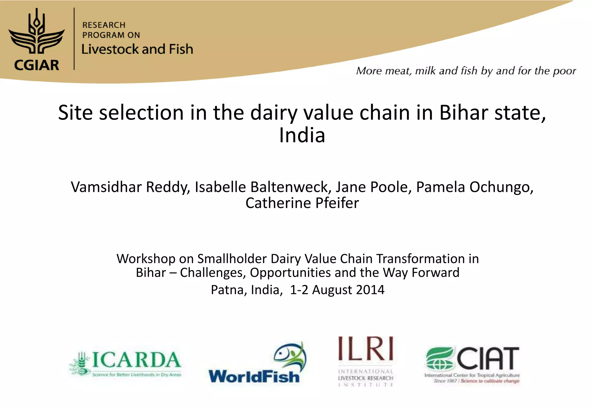 Developing the India smallholder dairy value chain impact pathway(s) | PPT