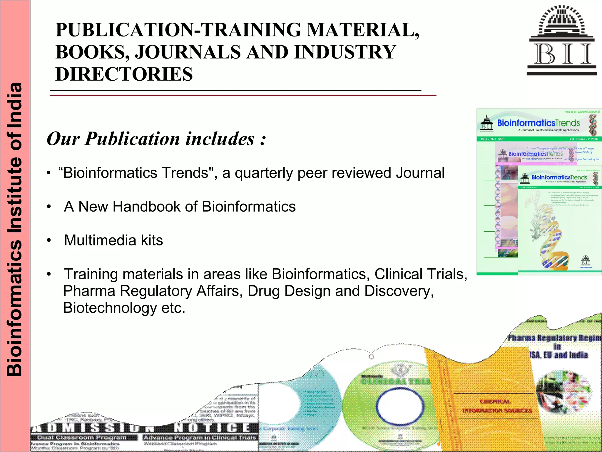Bioinformatics Institute Of India Ppt