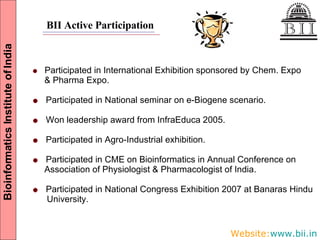 Bioinformatics Institute of India | PPT