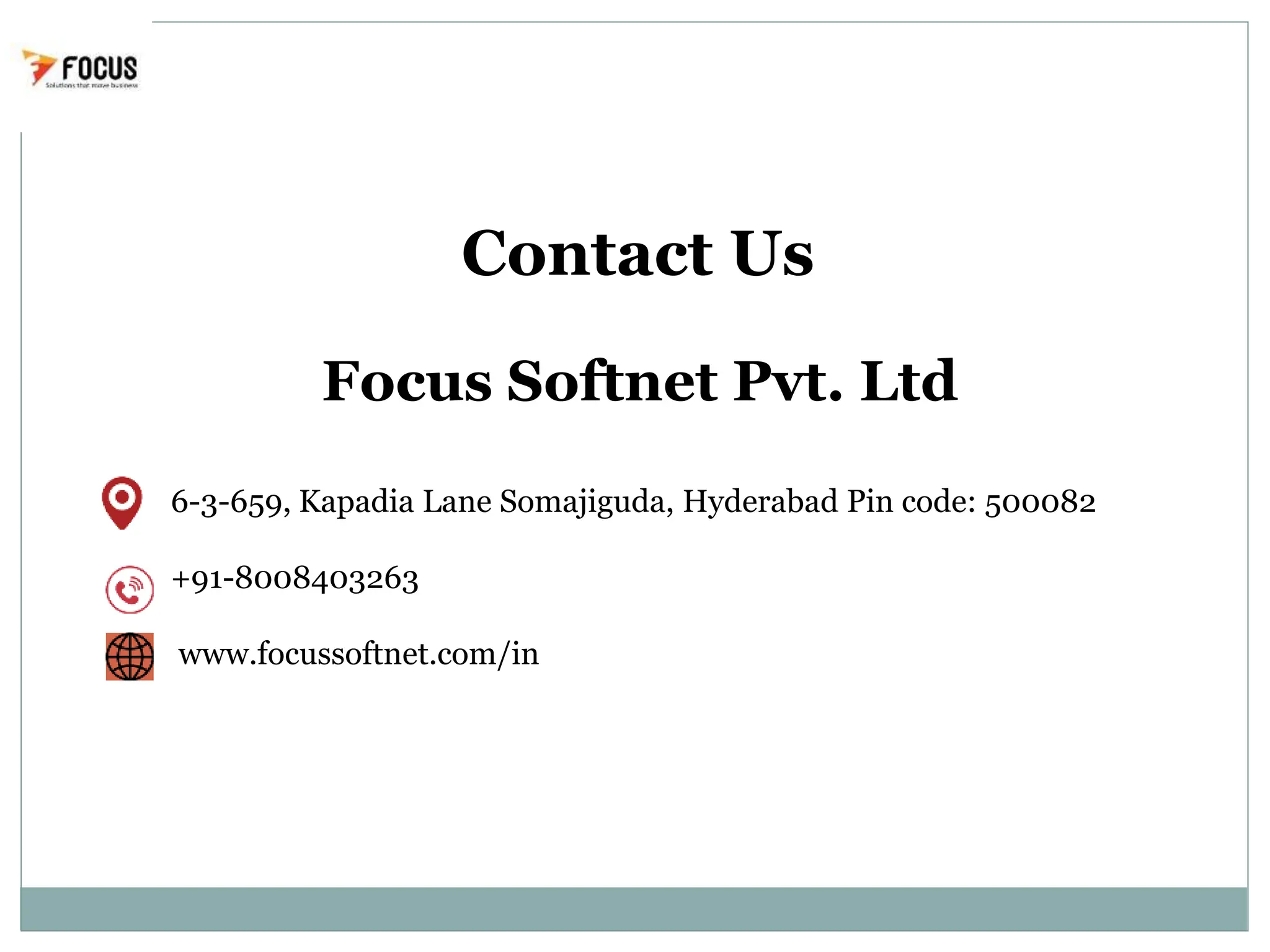BI in ERP Software - Focus Softnet Pvt Ltd | PPT