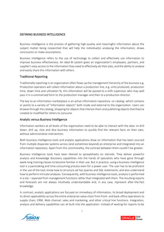 Bi in financial industry | PDF